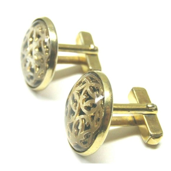 Anson | Accessories | Anson Cufflinks Gold Geometric Vines Floral ...